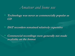 Digital Audio Tape (Dat) | PPT