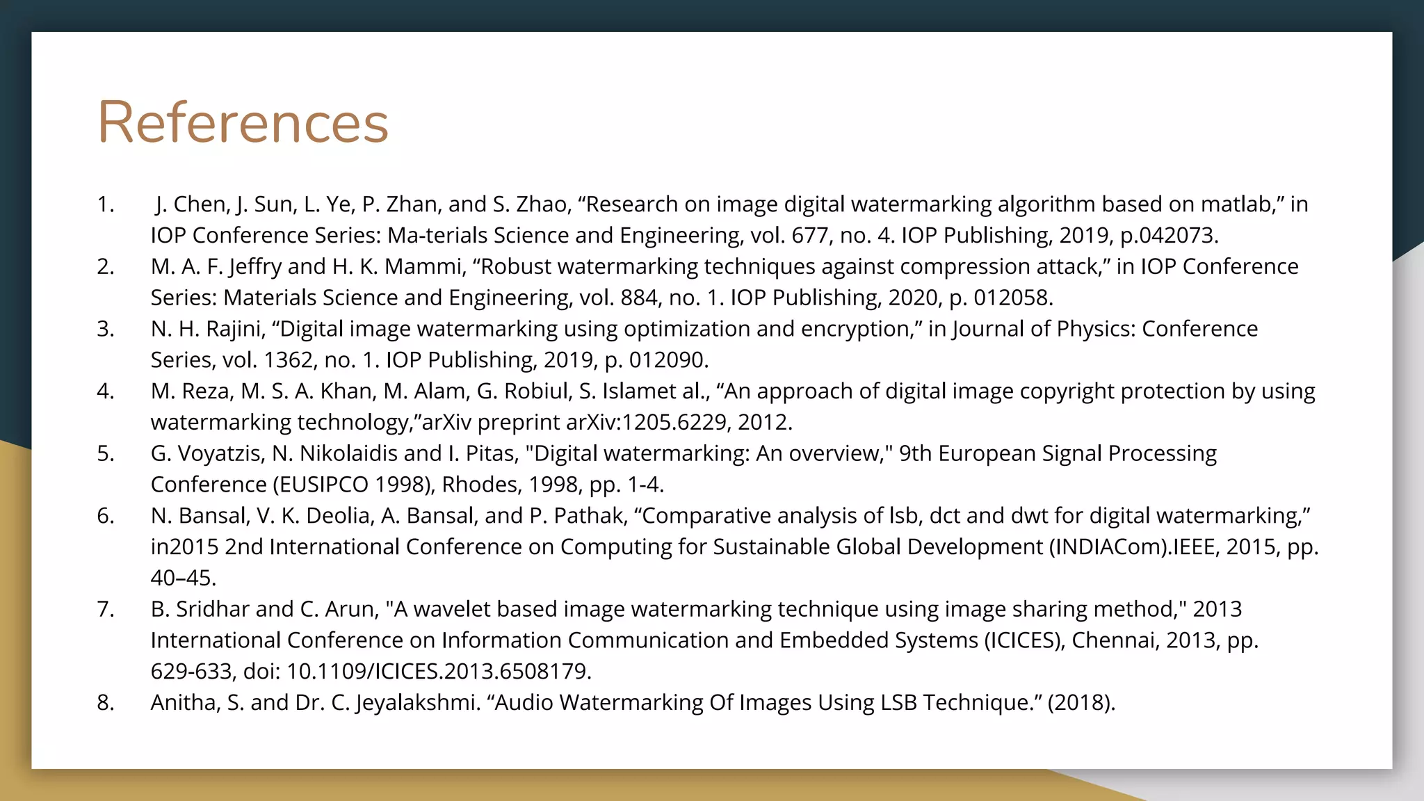 Digital Audio Watermarking Ppt