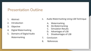 Digital Audio Watermarking | PPT