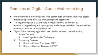 Digital Audio Watermarking | PPT