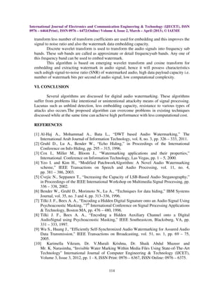 Digital audio watermarking applications | PDF