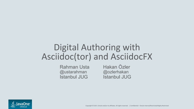 Digital Authoring with Asciidoc(tor) and AsciidocFX | PPT