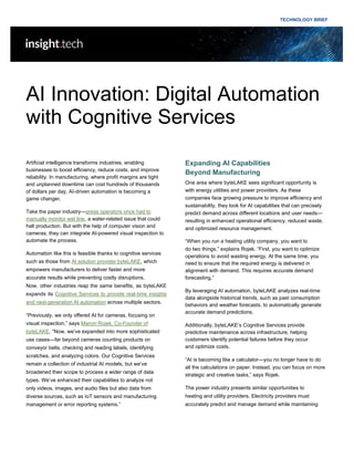 AI Innovation: Digital Automation with Cognitive Services | PDF