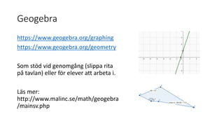 Digitala verktyg i matematiken | PPTX