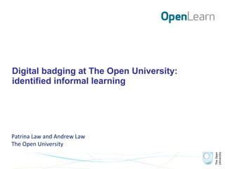 Digital Badging at The Open University EADTU'14 | PPT