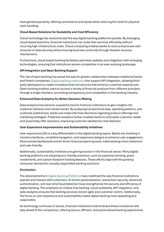 Digital Banking Platforms: A Market Analysis | PDF