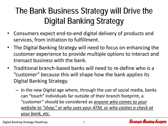 Digital Banking Strategy Roadmap - 3.24.15