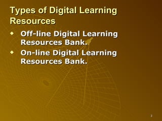 Digital Bank Of Learning Resources | PPT