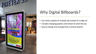 Digital Billboards Advertising Network | PPTX | Technology & Computing