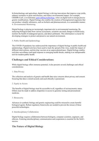 Digital Biology: Evolution, Components, Applications, and More | The ...