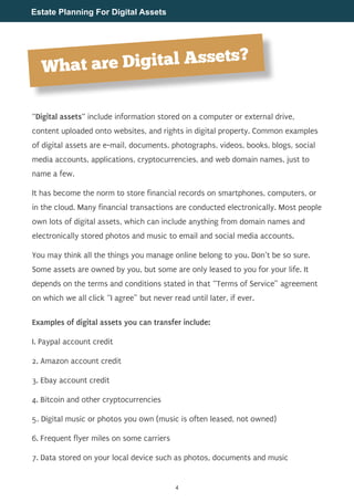 Estate Planning for Digital Assets | Patti Spencer | PDF