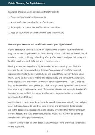 Estate Planning for Digital Assets | Patti Spencer | PDF