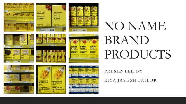 Branding of no name products | PPT