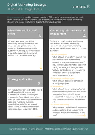Digital brand strategy template | PDF