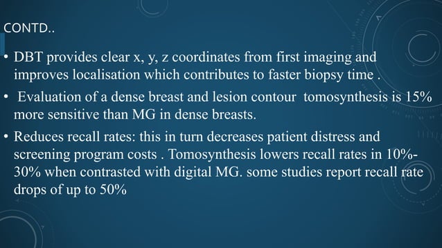 Digital breast tomosynthesis | PPTX | Cancer | Diseases and Conditions