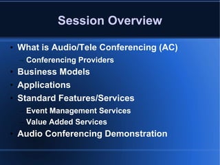 Digital Business: Audio Conferencing | PPT