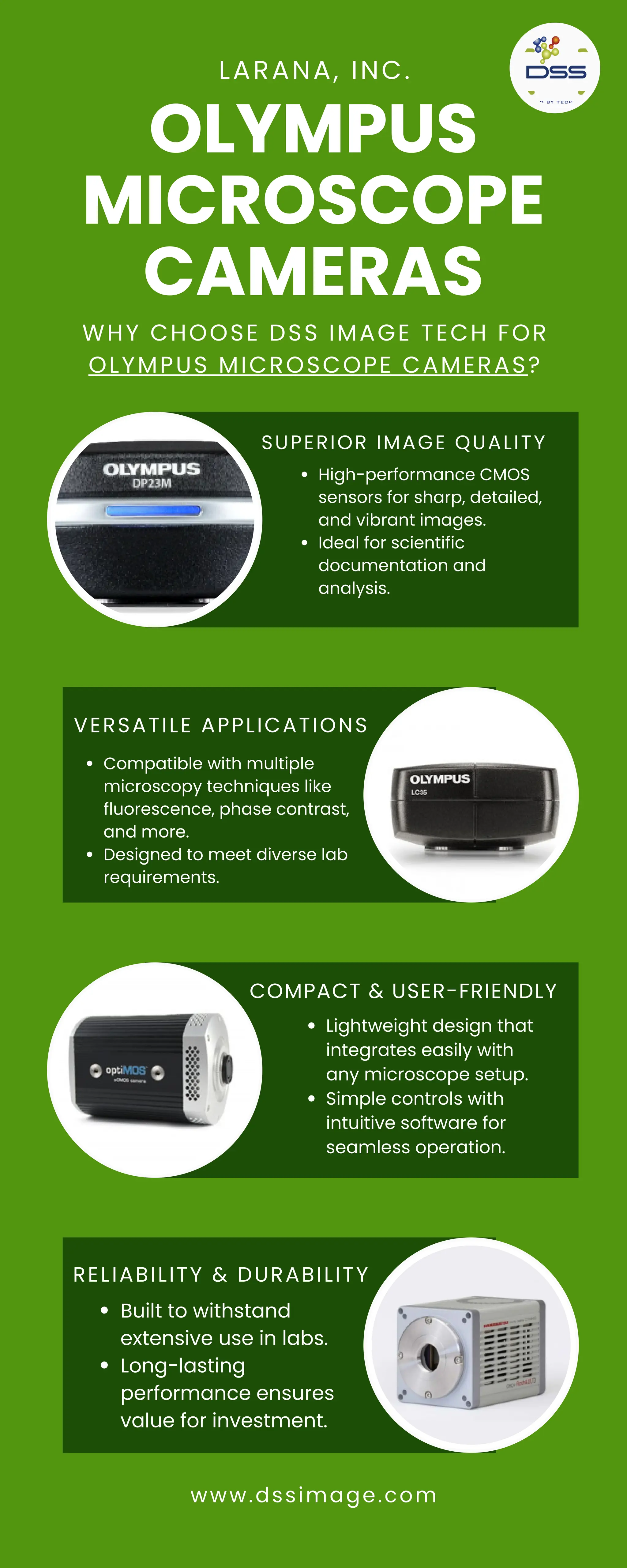 High-Performance Digital Cameras for Microscopy | DSS Image Tech | PDF