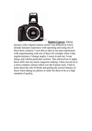 Digital camera skills | PDF
