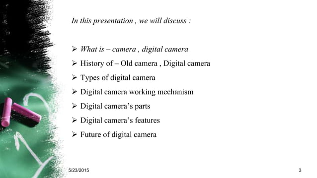 Digital Camera Working Mechanism | PPTX | Cameras and Camcorders | Consumer Electronics