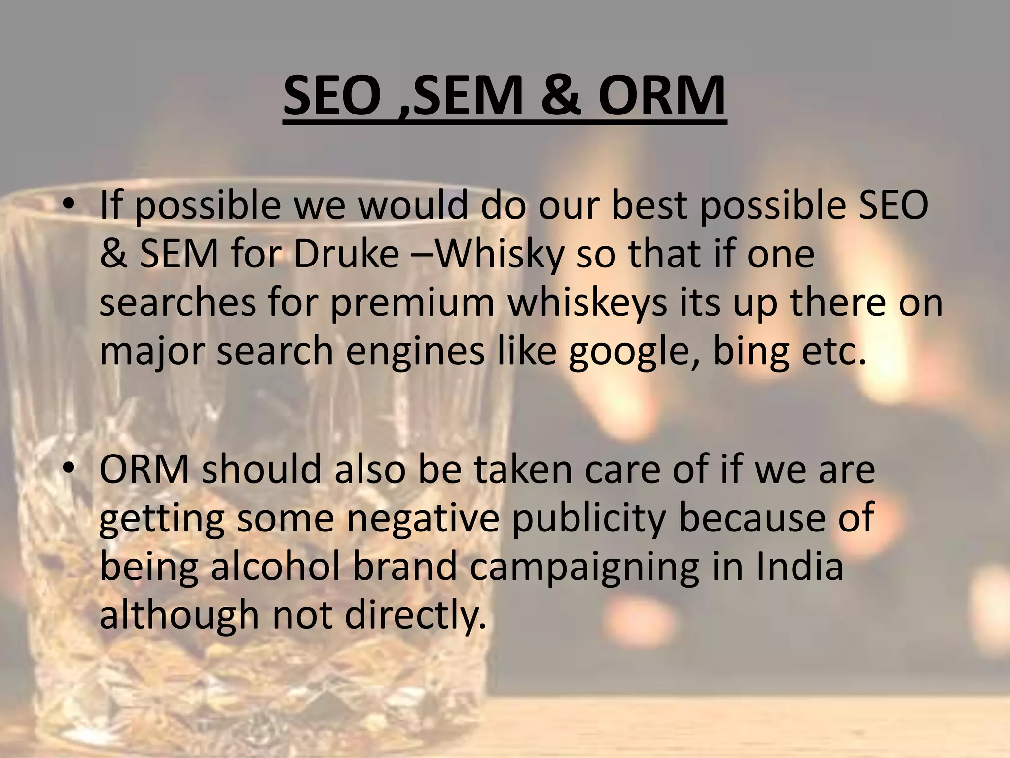 Digital campaign for alcohol brand sahil raina | PPTX