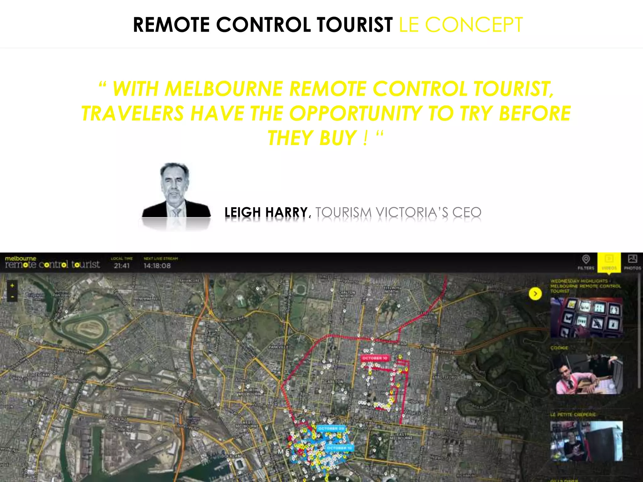 Campagne digitale : Melbourne Remote Control Tourist (FR) | PPTX