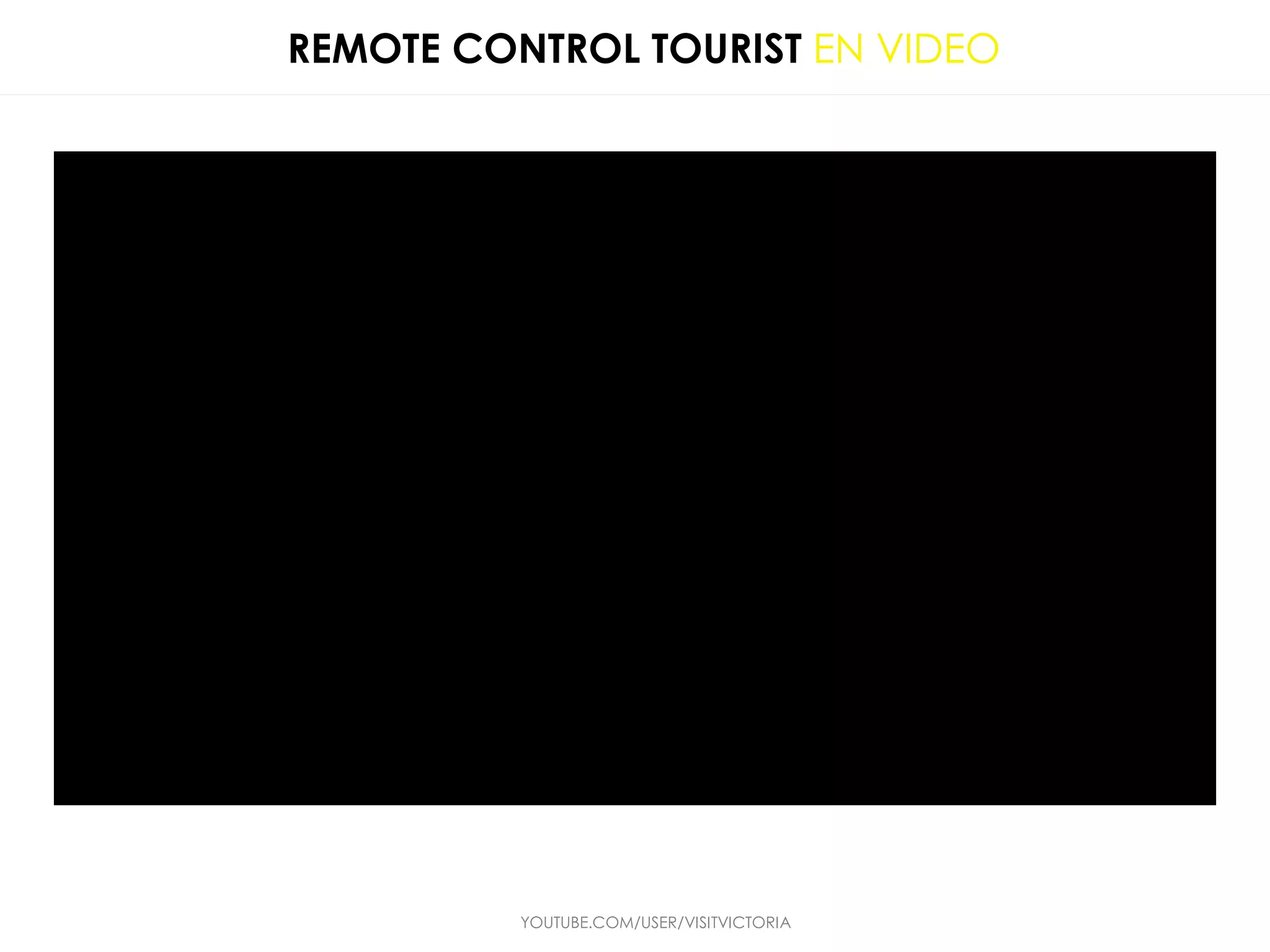Campagne digitale : Melbourne Remote Control Tourist (FR) | PPTX