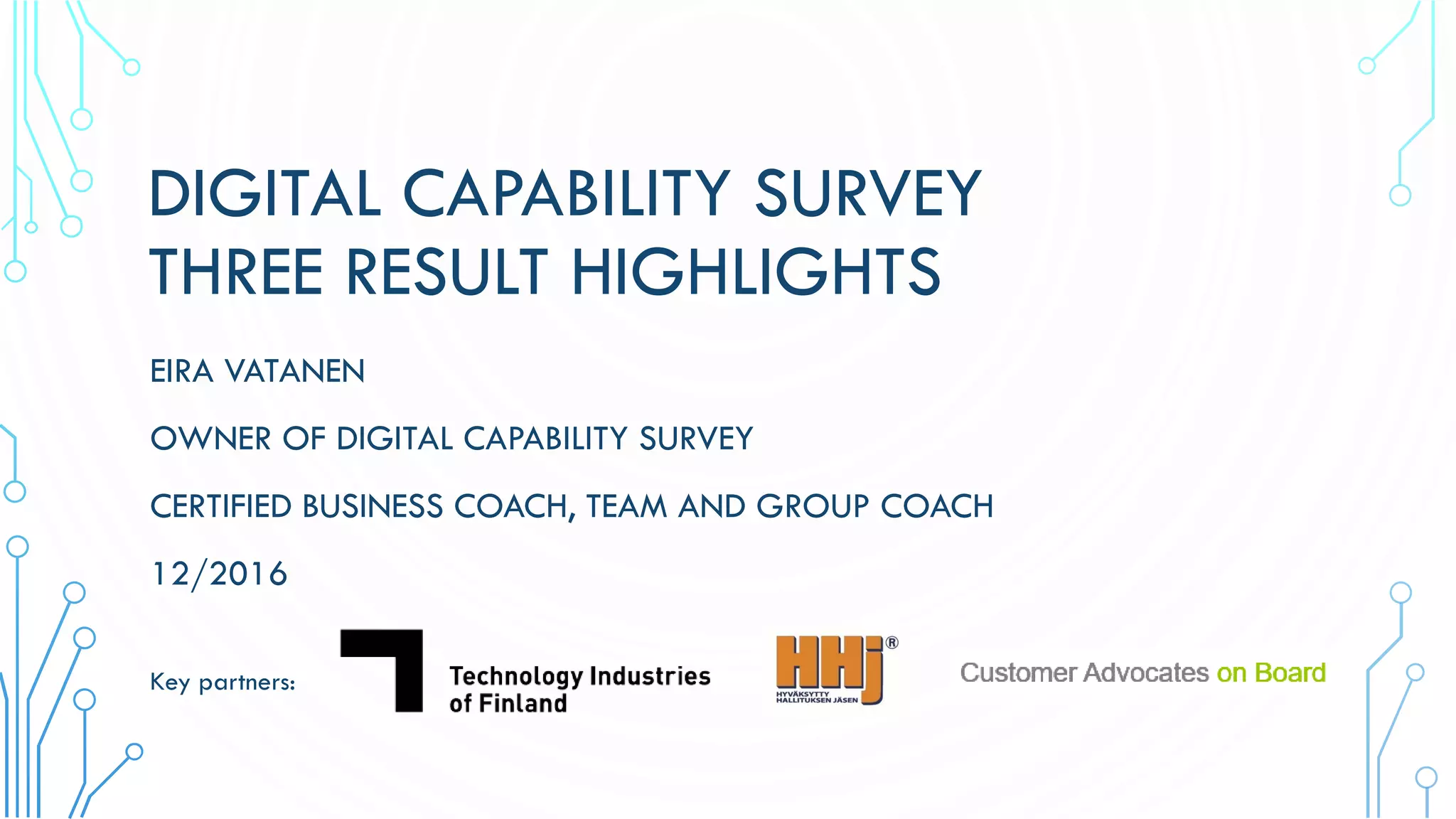 Digital capability survey 3 highlights of the results | PDF