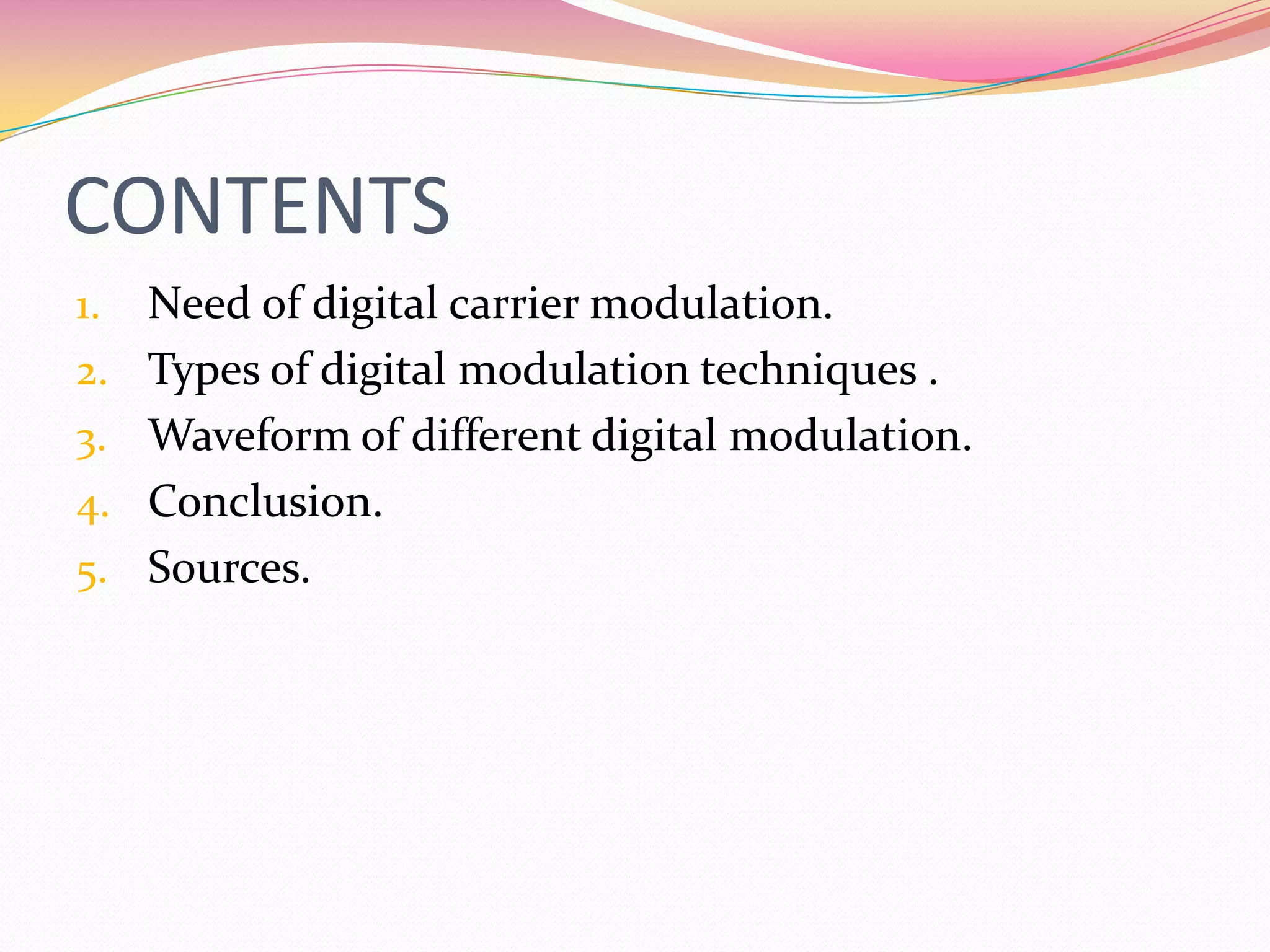 Digital carrier modulation | PPTX