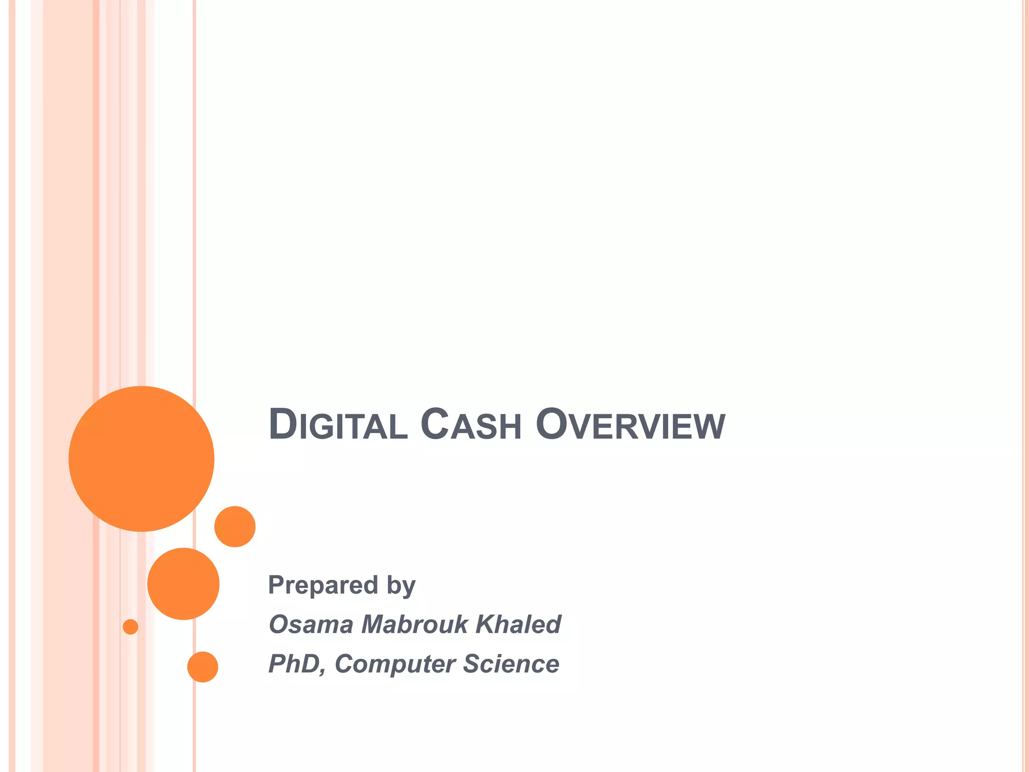 Digital Cash Overview | PPTX