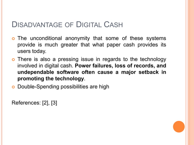 Digital Cash Overview | PPT