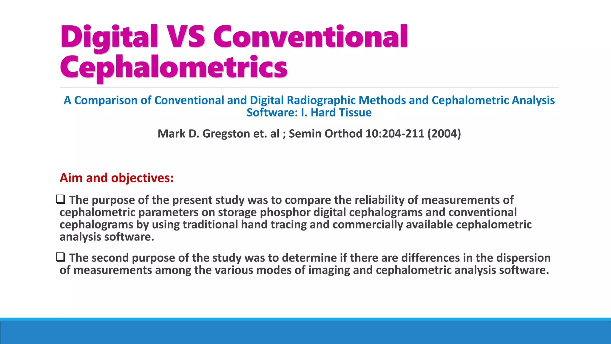 Digital cephalometry | PPTX