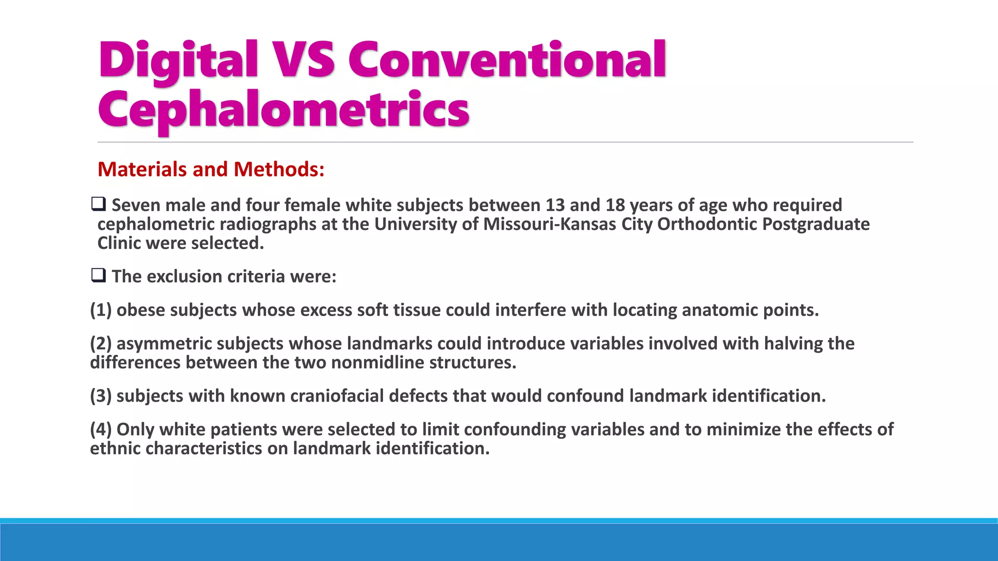 Digital cephalometry | PPTX