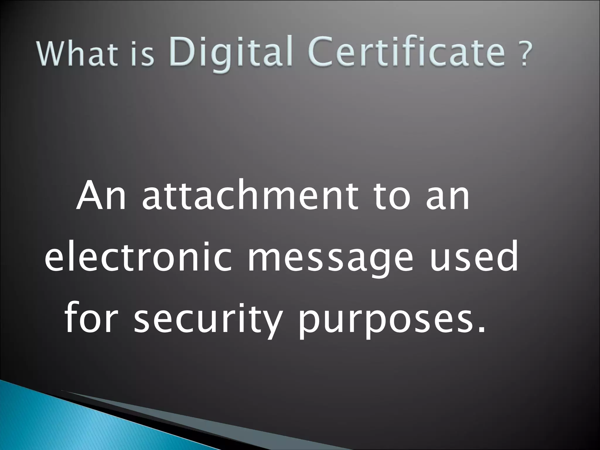 Digital Certificate | PPT