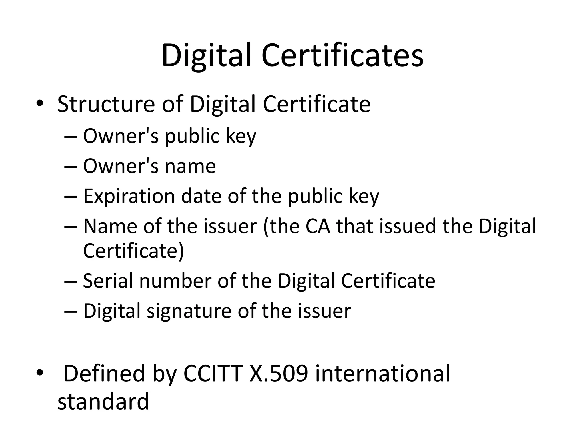 Digital certificates and information security | PPTX