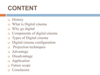Digital Cinema ppt | PPTX