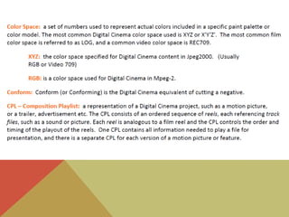 Digital cinema terms | PPT