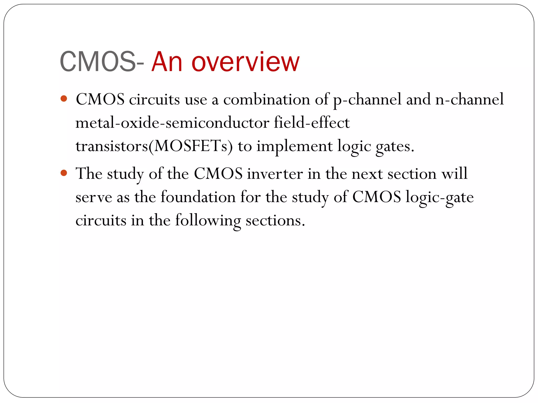 CMOS logic circuits | PDF