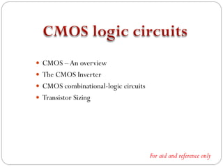 CMOS logic circuits | PDF
