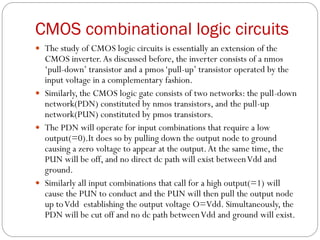 CMOS logic circuits | PDF | Operating Systems | Computer Software and ...