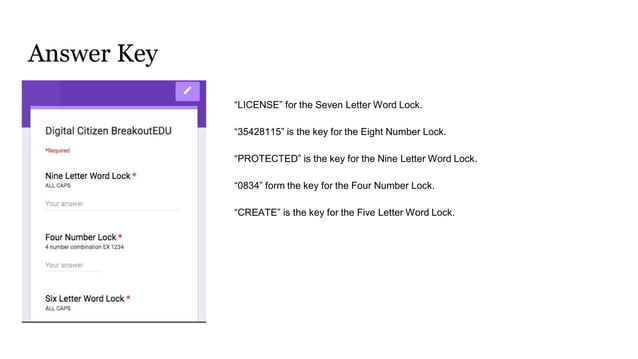 Digital citizen breakout edu instructions and answer key | PPTX ...