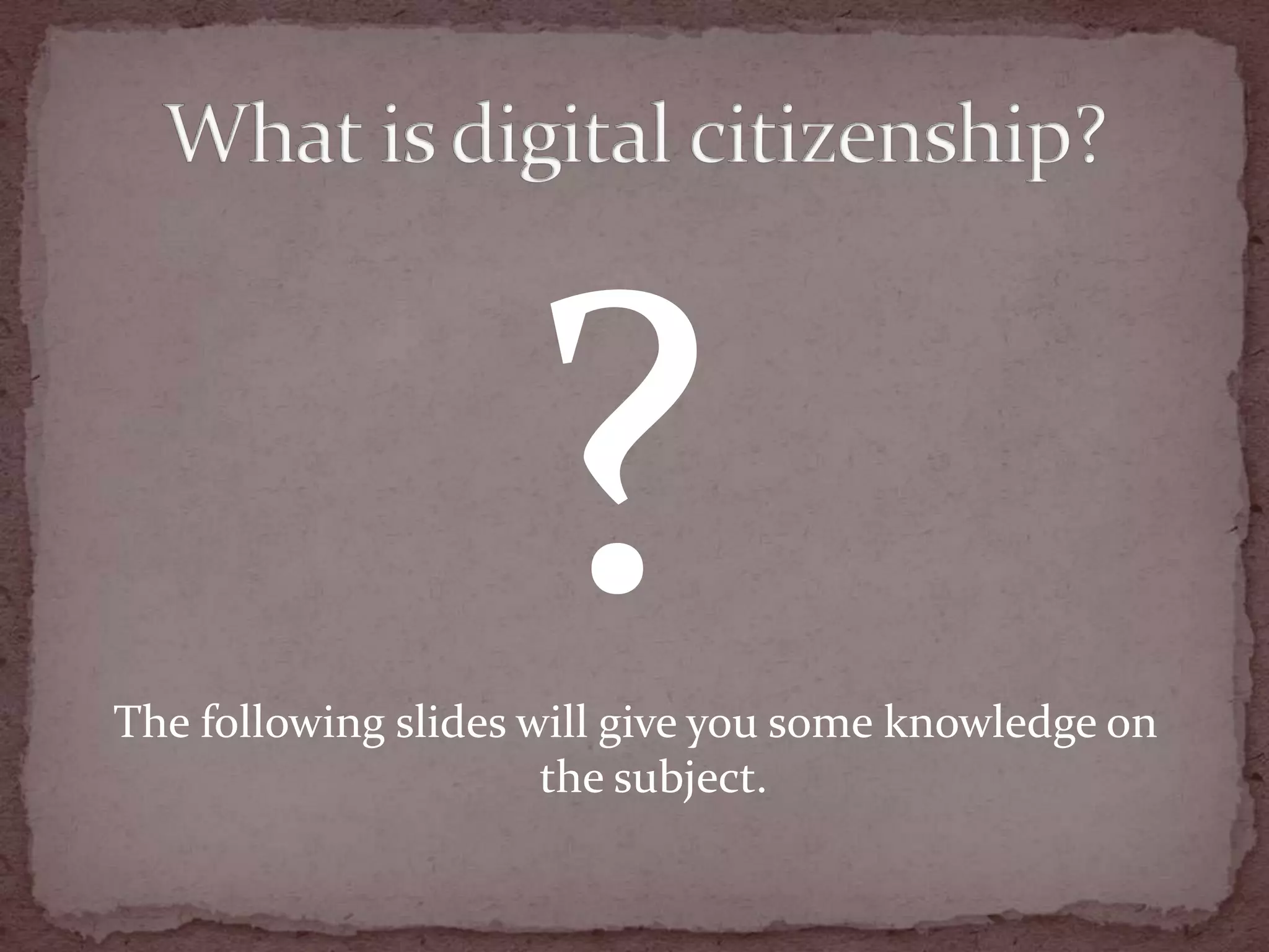Digital Citizenship | PPT