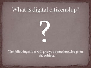 Digital Citizenship | PPT