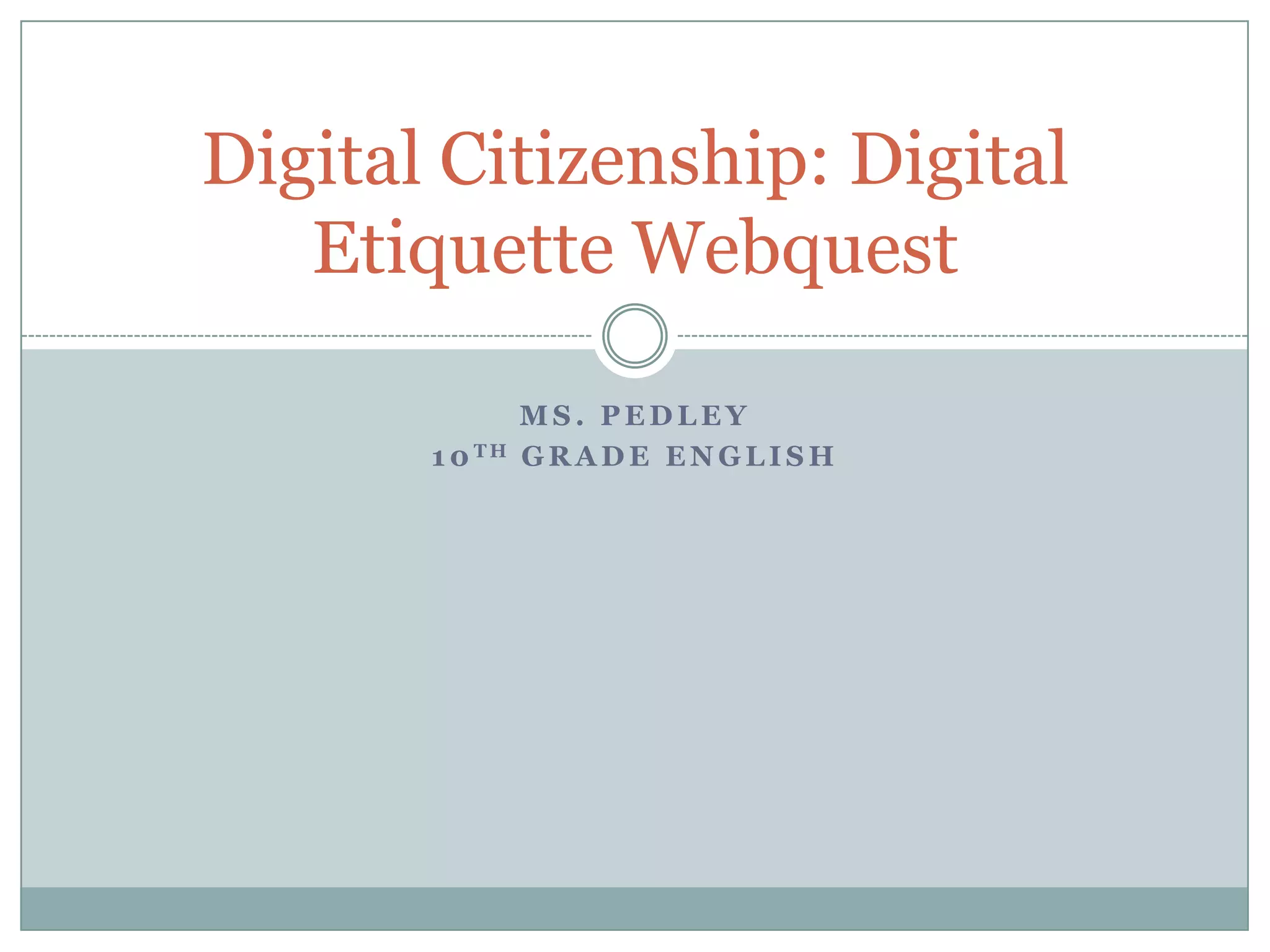 Digital citizenship | PPTX