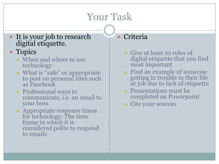 Digital citizenship | PPTX