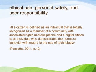 Digital Citizenship and Its Applications in ELT | PPTX