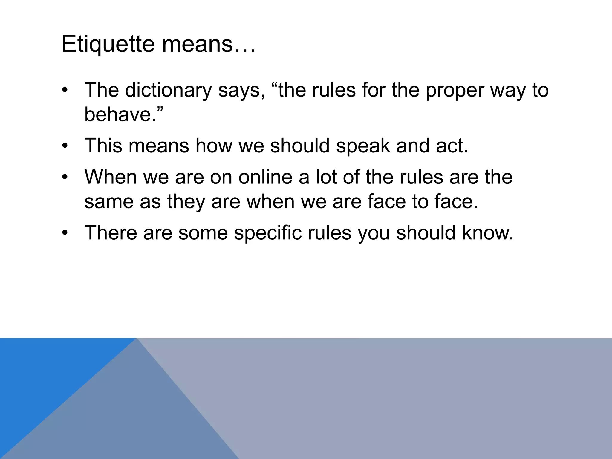 Digital citizenship for Elementary Students | PPTX