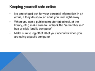 Digital citizenship for Elementary Students | PPTX