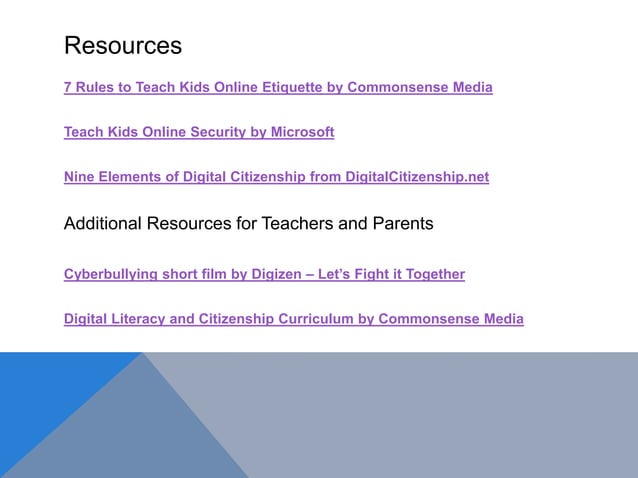 Digital citizenship for Elementary Students | PPTX | Internet for ...