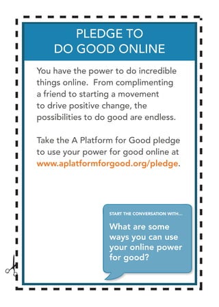 Digital Citizenship Flash Card Deck - A Platform for Good | PDF