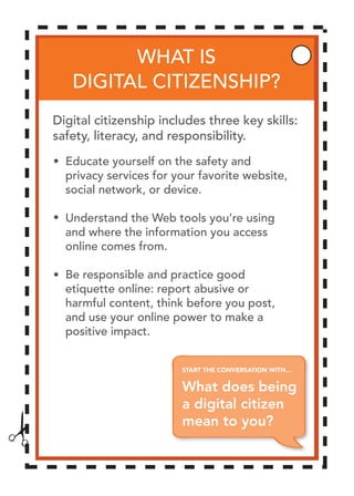 Digital Citizenship Flash Card Deck - A Platform for Good | PDF